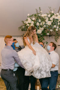 Socially-Distant Farm Wedding | Kyra + Aaron - Lea-Ann Belter Bridal / Astrid & Mercedes